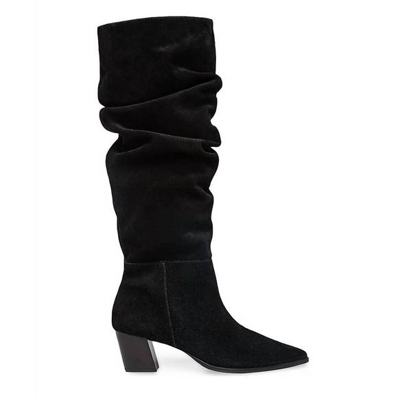Bernardo | Shoes | New Bernardo Fallyn Rusched Calf Boots In Black ...